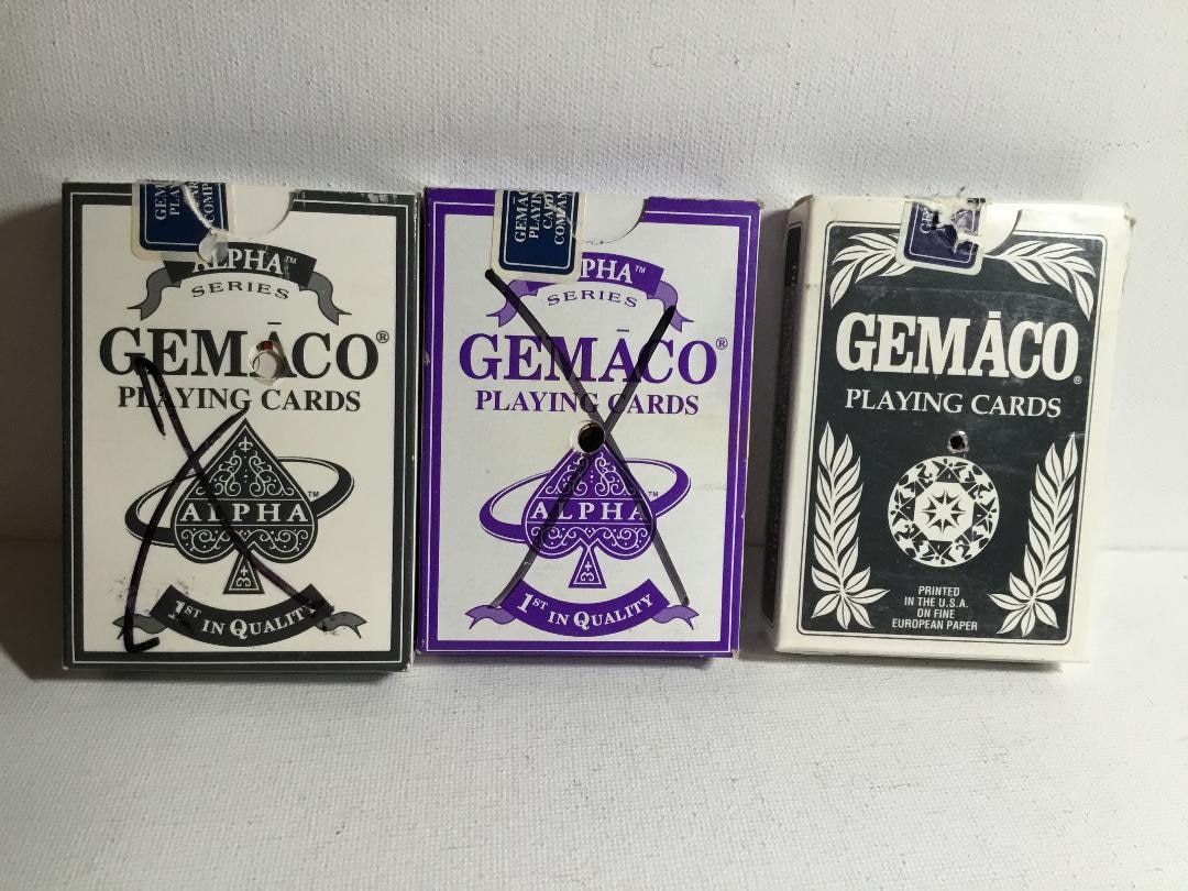 Vintage Gemco Alpha Series Playing Cards. Canceled Casino Playing Card ...