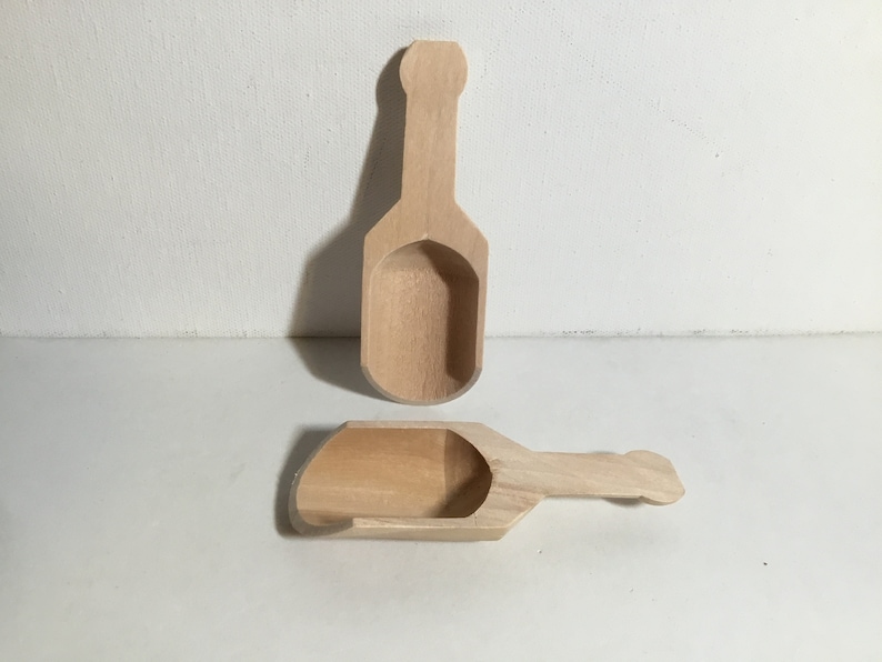 Mini Wooden Scoops, Unfinished Wood Scoops, Kitchen Gadget, DIY Craft ...