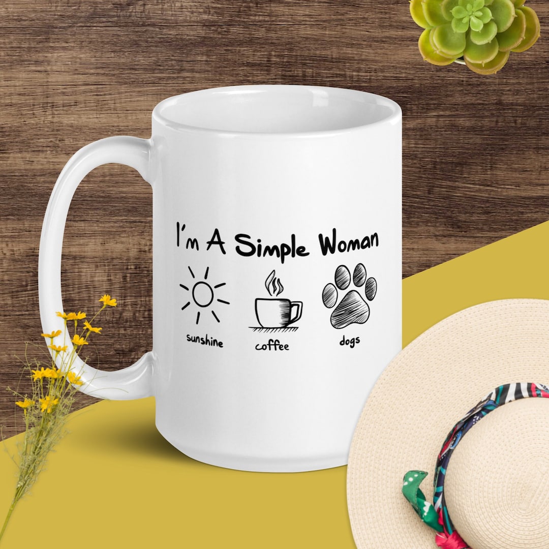 Ceramic Coffee Mug Simple Woman - Etsy