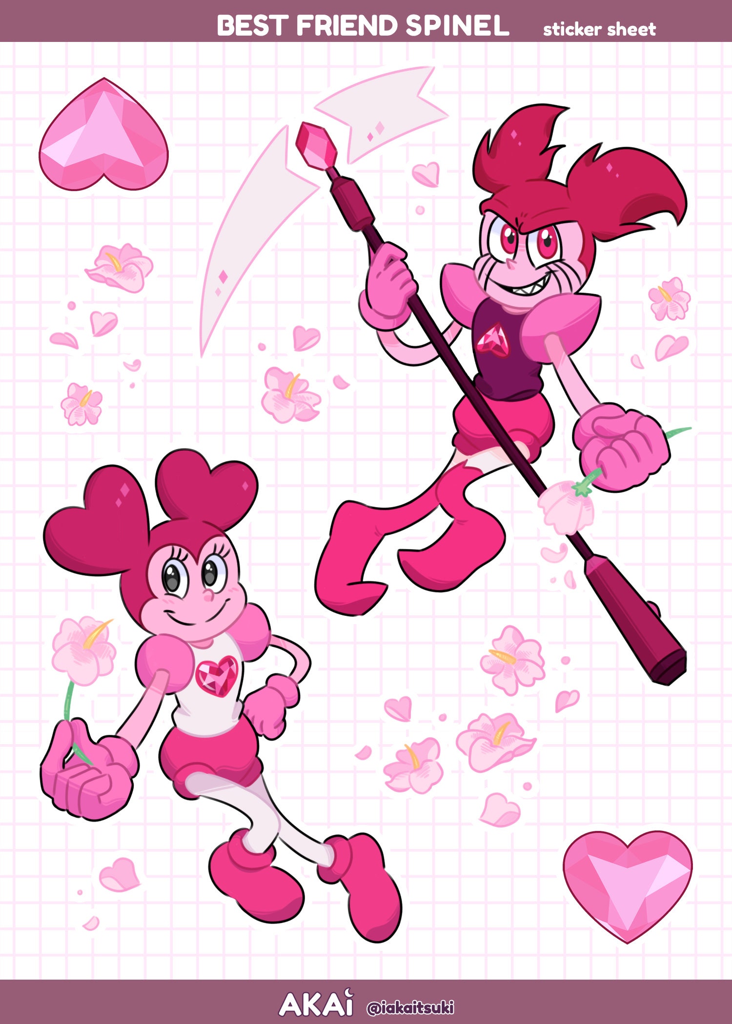 Spinel Sticker Sheet Stickers Steven Universe - Etsy UK
