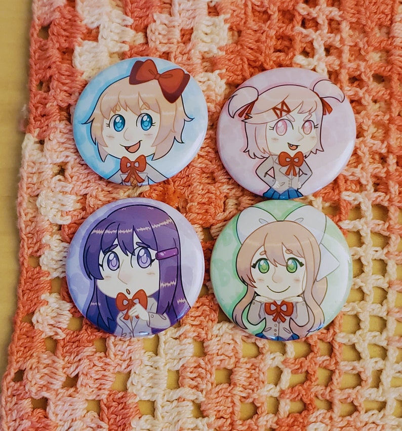 Doki Doki Literature Club Button Set Pinback Buttons DDLC | Etsy