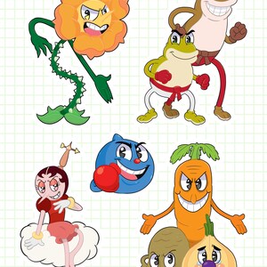Cuphead Sticker Sheets Stickers Cuphead 5 Pcs - Etsy Canada