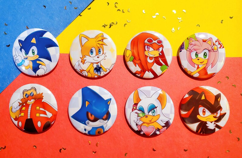 Sonic Adventure Button Set Pinback Buttons Sonic the - Etsy