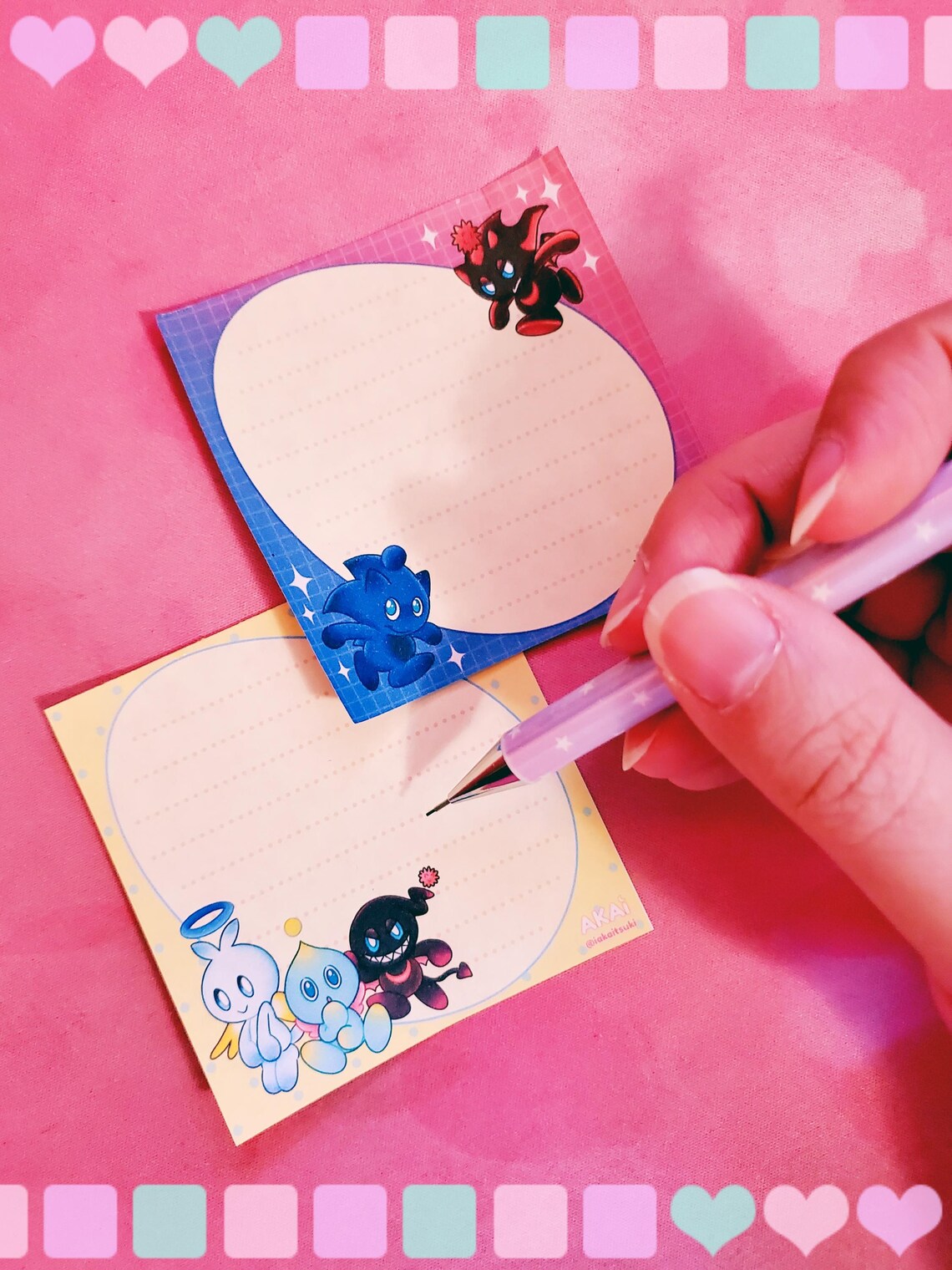 Chao World Memo Pad Set | Notepads | Kawaii Cute Stationery | Sonic ...
