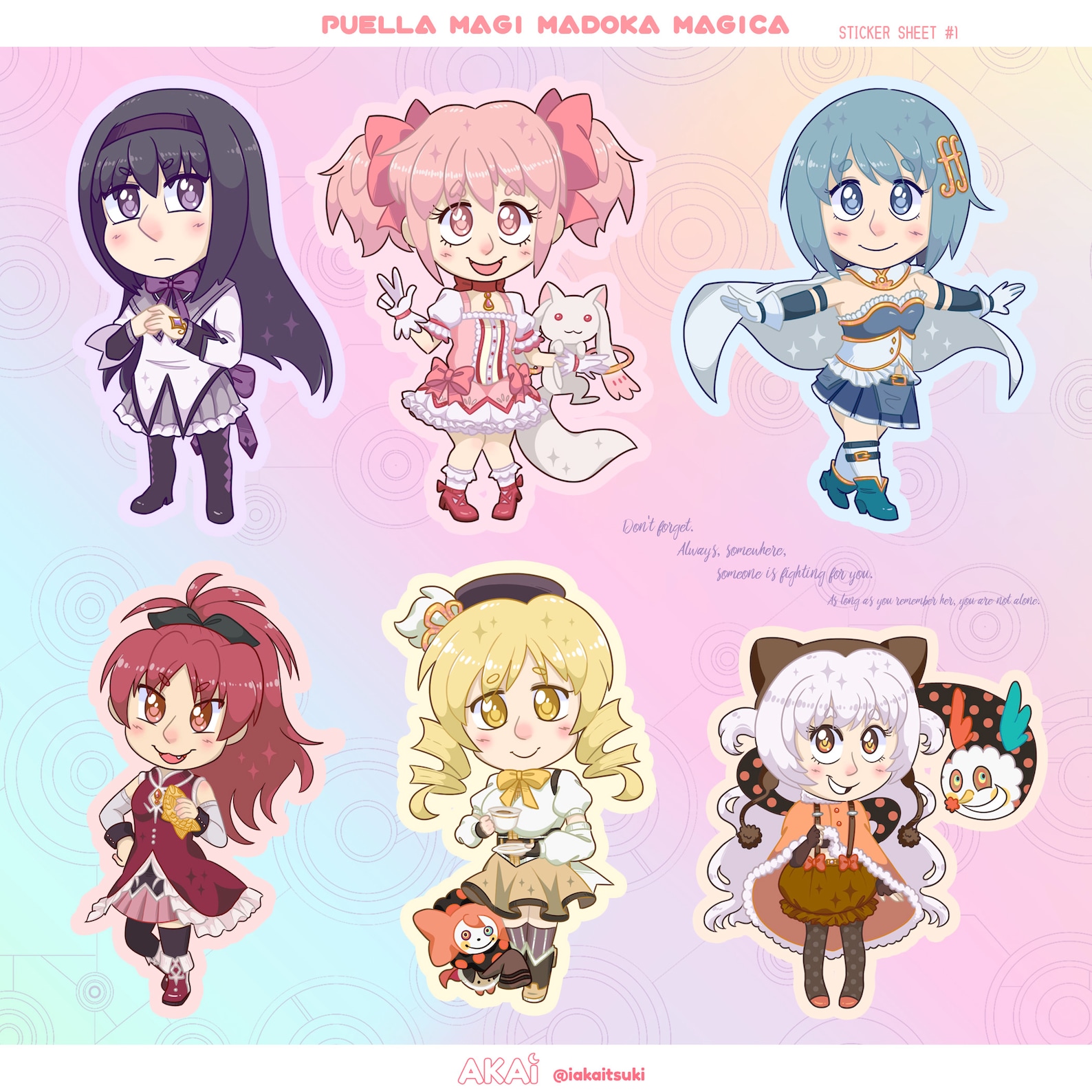 Madoka Magica Sticker Sheet Stickers Puella Magi Madoka | Etsy