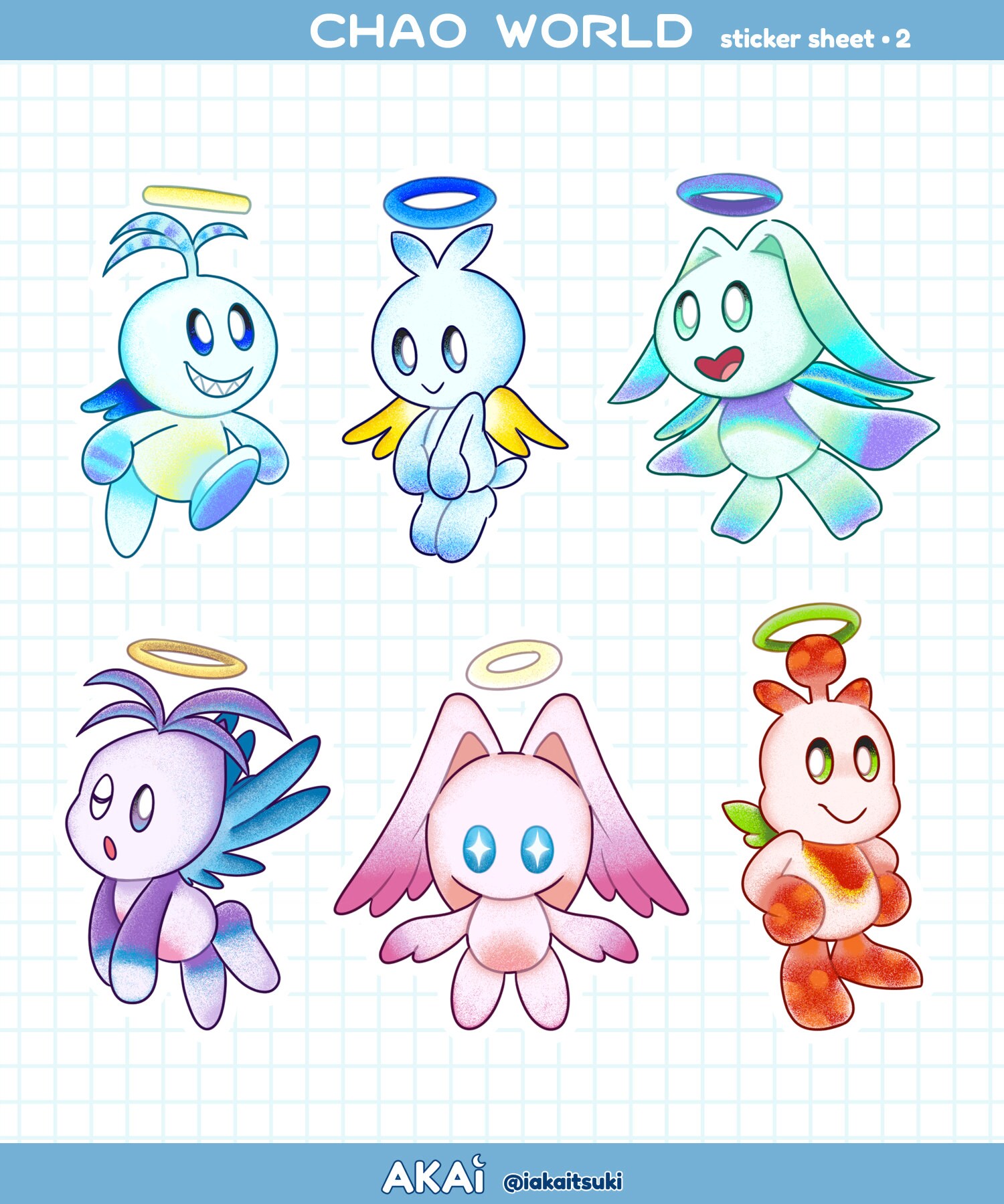 Chao Garden Sticker Sheets Stickers Sonic Adventure 3 - Etsy