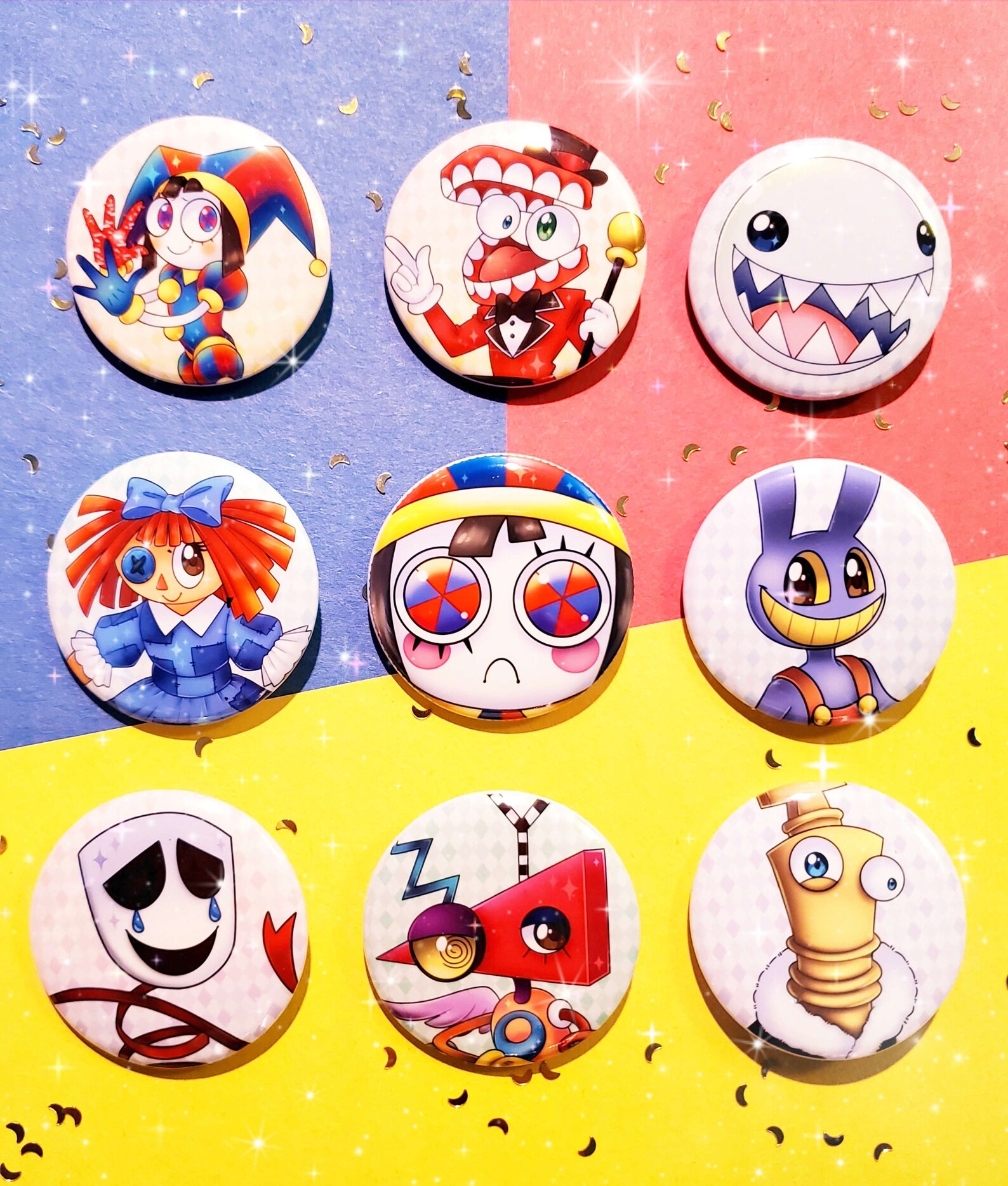 Digital Circus Button Set Pinback Buttons the Amazing Digital Circus 9 ...