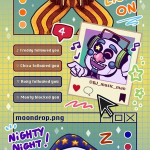 FNAF Security Breach Bookmark Set | Bookmarks | Five Nights at Freddy's ...