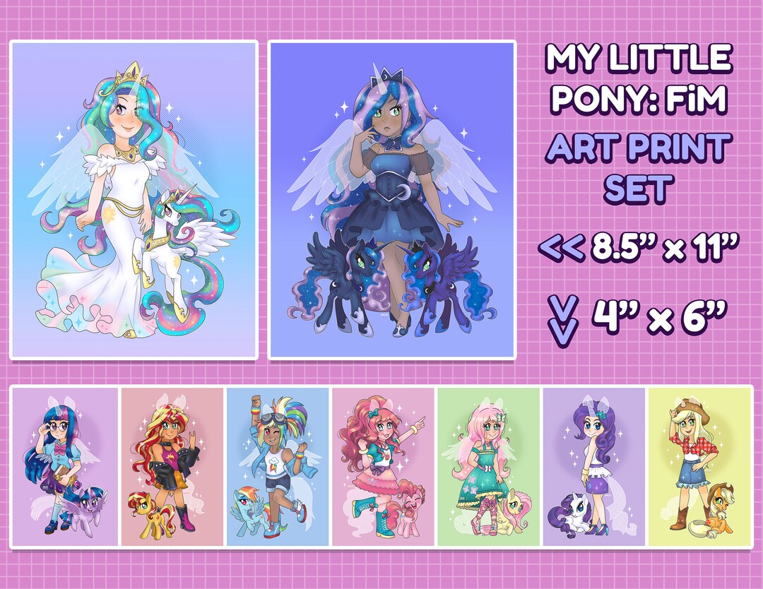 My Little Pony Art Print Set | Art Prints | A6 Prints | A5 Prints | My ...
