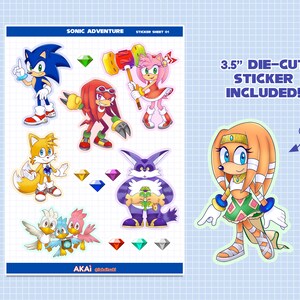 Sonic Adventure Sticker Sheets | Stickers | Sonic the Hedgehog | (2 Pcs ...