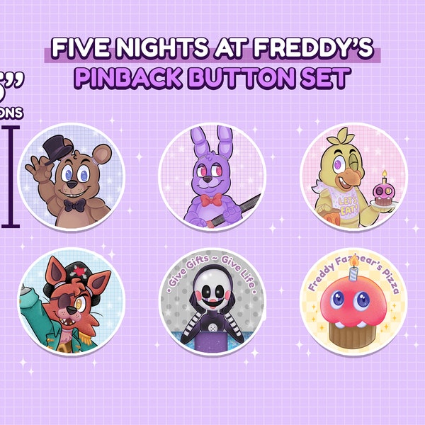 Five Nights at Freddys Button - Etsy