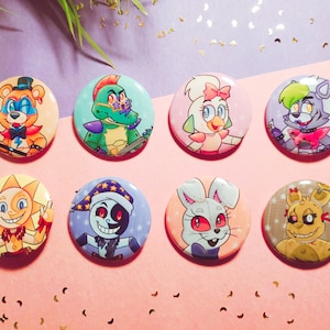 FNAF Security Breach Button Set | Pinback Buttons | Five Nights at ...
