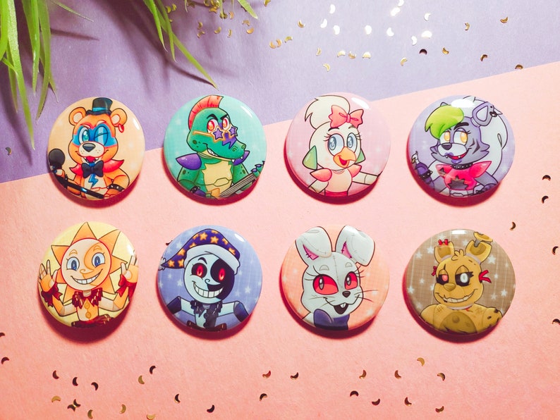 FNAF Security Breach Button Set Pinback Buttons Five - Etsy