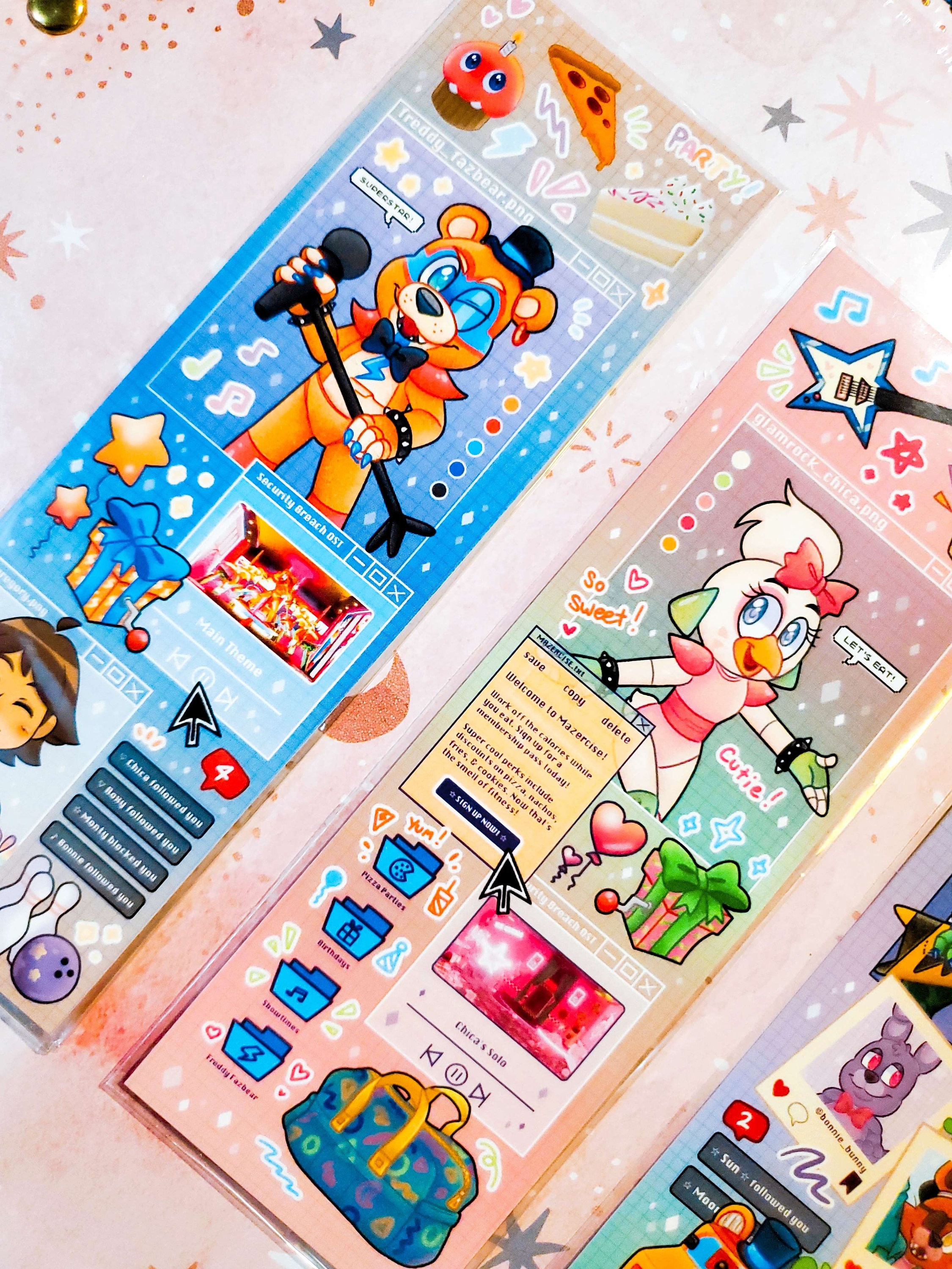 FNAF Security Breach Bookmark Set | Bookmarks | Five Nights at Freddy's ...
