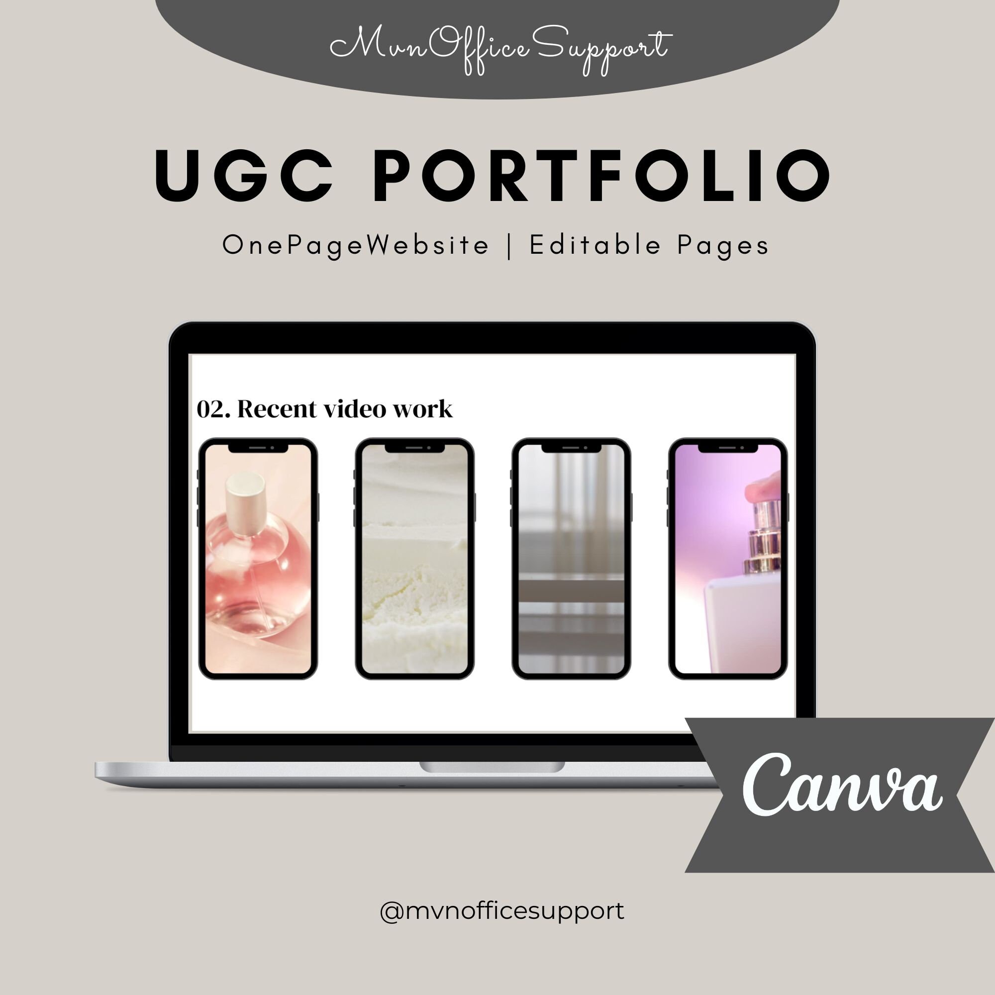 UGC Portfolio UGC Template Canvas Editable Minimalist Ugc Portfolio ...