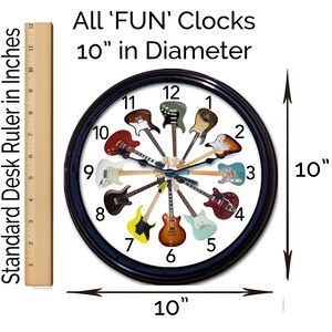 Electric Guitar Clock - Musician Gift, Clock for Men, Guitarist Gift ...