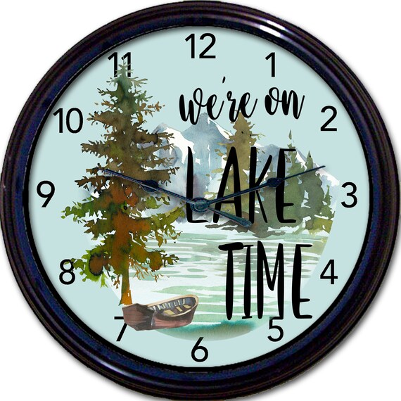Lake House Clock Lake Time Clock Vacation House Decor Lake - Etsy