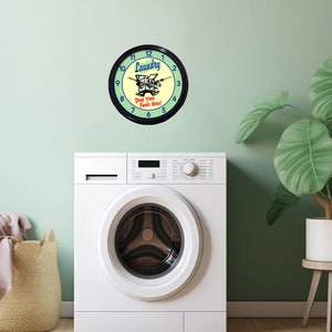 Retro Laundry Room Wall Clock, Vintage Washing Machine, Retro Charm ...