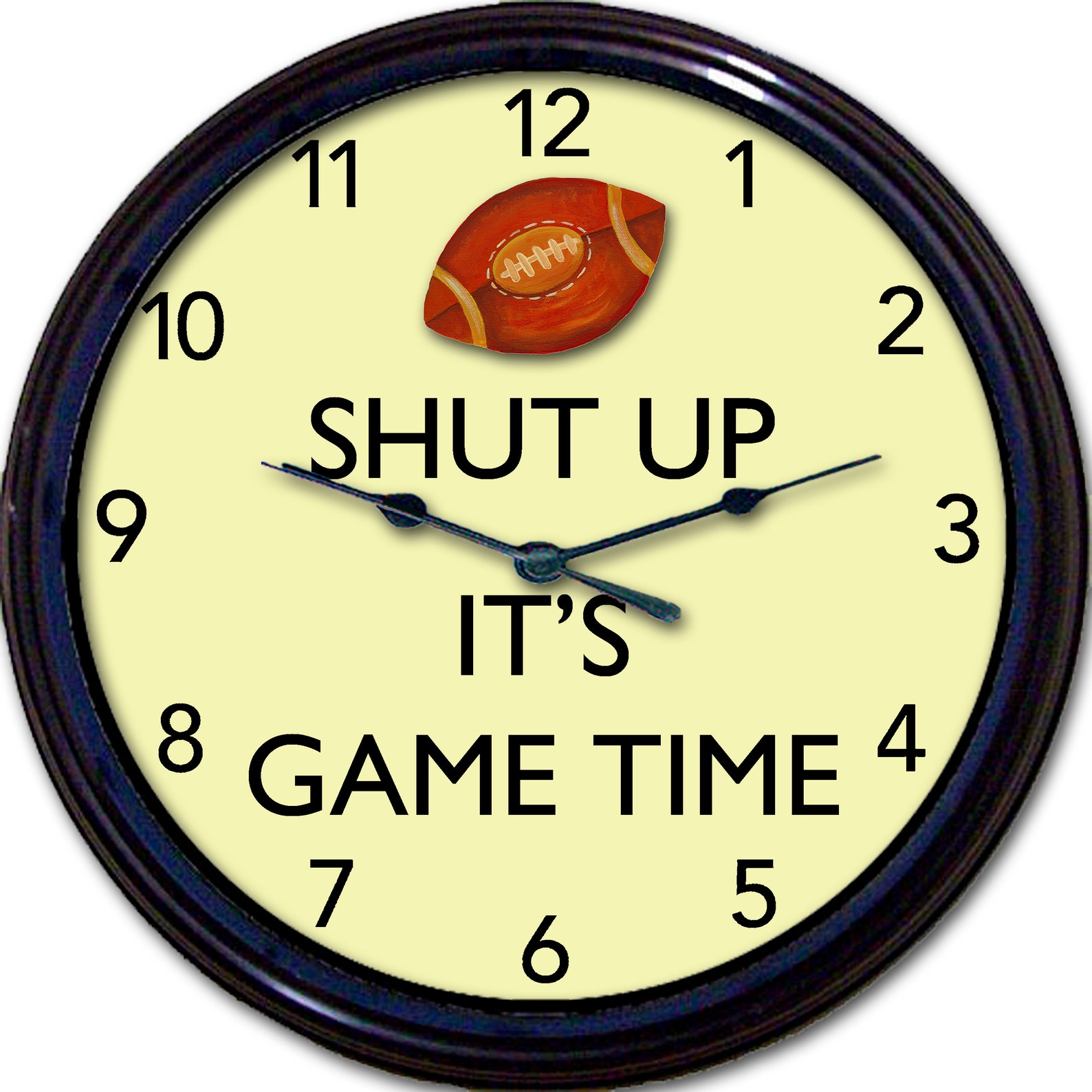 Football Wall Clock Gift Idea Wall Decor Fathers Day - Etsy