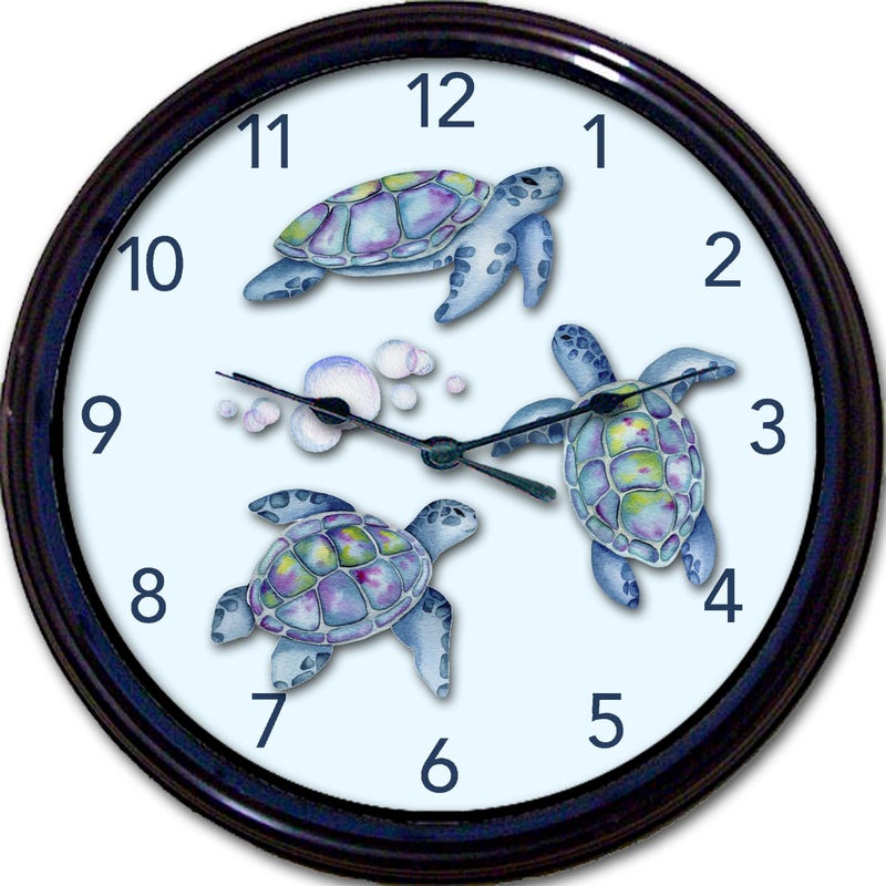 Sea Turtle Clock - Etsy