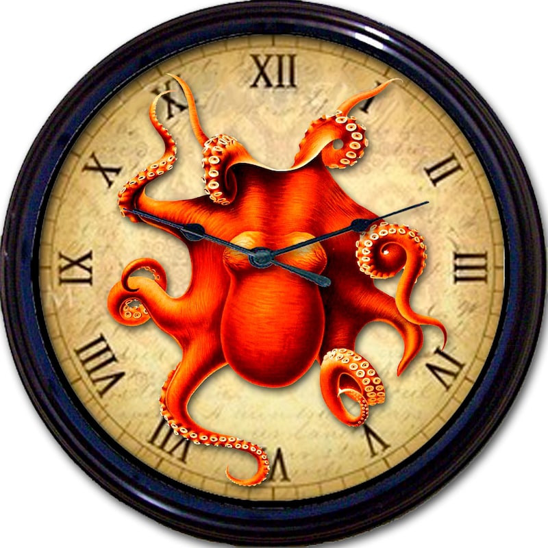 Octopus Wall Clock - Etsy