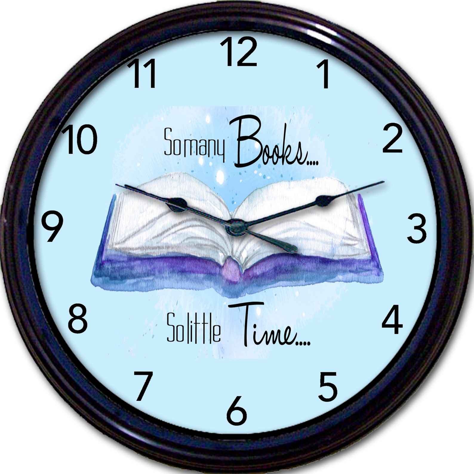 Library Clock - so Many Books so Little Time, Library Decor, Classroom ...