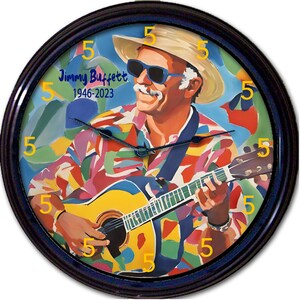Tropical Wall Clock, Jimmy Buffett, Musical Legend, Margaritaville ...