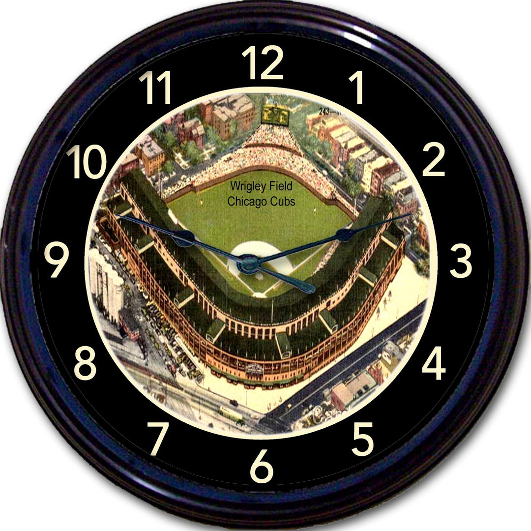 Wrigley Field Baseball Clock: Chicago Cubs Fan Decor - Etsy