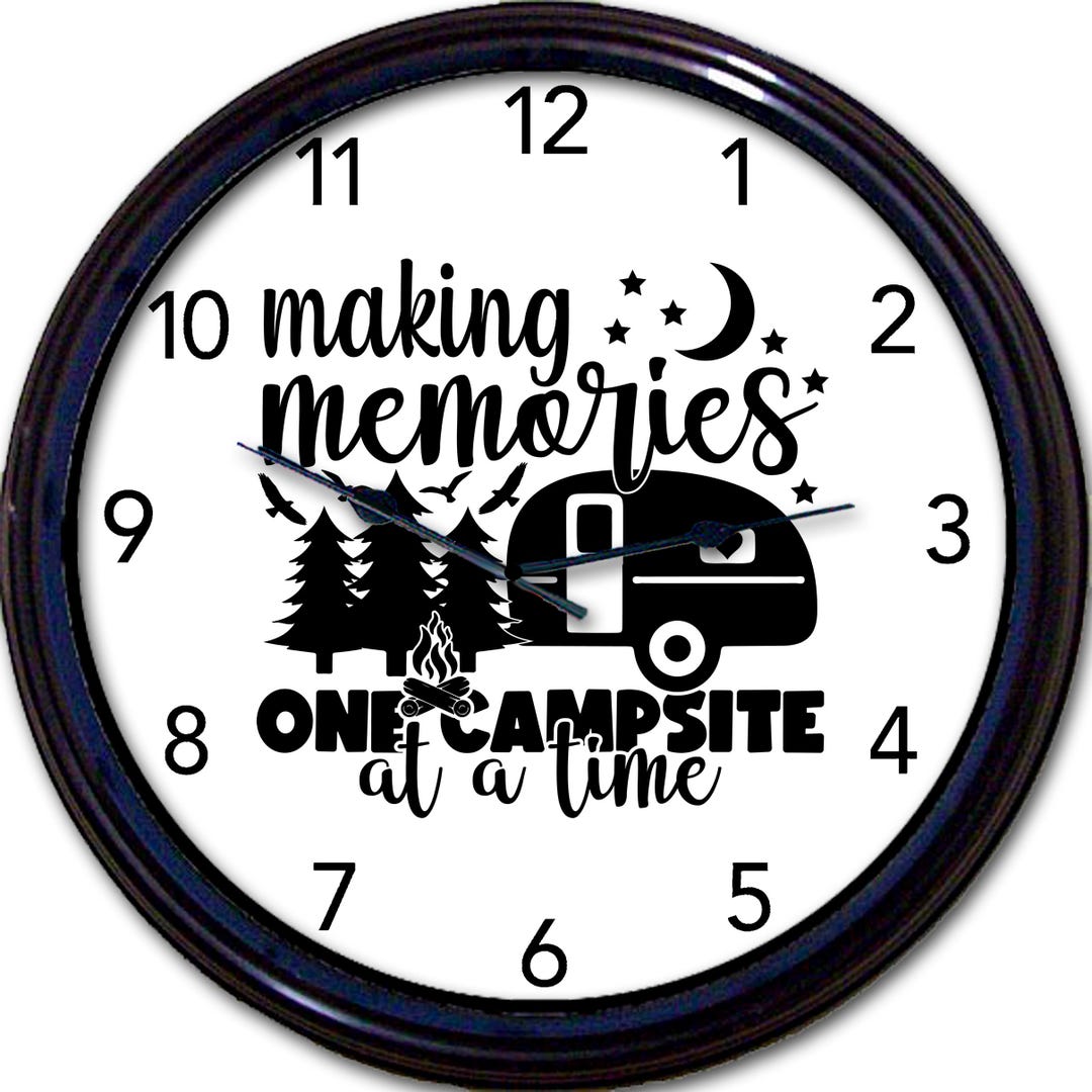 Camper Clock: Retro Campervan, 'making Memories' Campsite Decor - Etsy