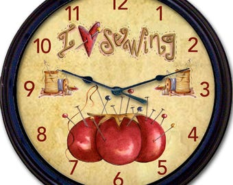 Sewing Room Clock - Etsy