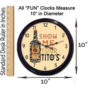 Titos Vodka Clock - Show Me Your Titos, Liquor Clock, Vodka Wall Art ...