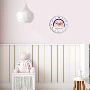 Personalized Boho Rainbow Clock: Nursery Decor, Girls Room Art - Etsy