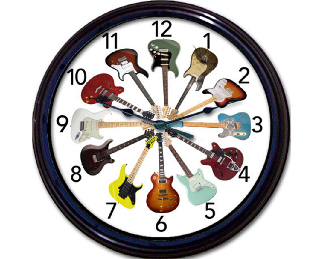 Electric Guitar Clock Musician Gift, Clock for Men, Guitarist Gift, Man ...