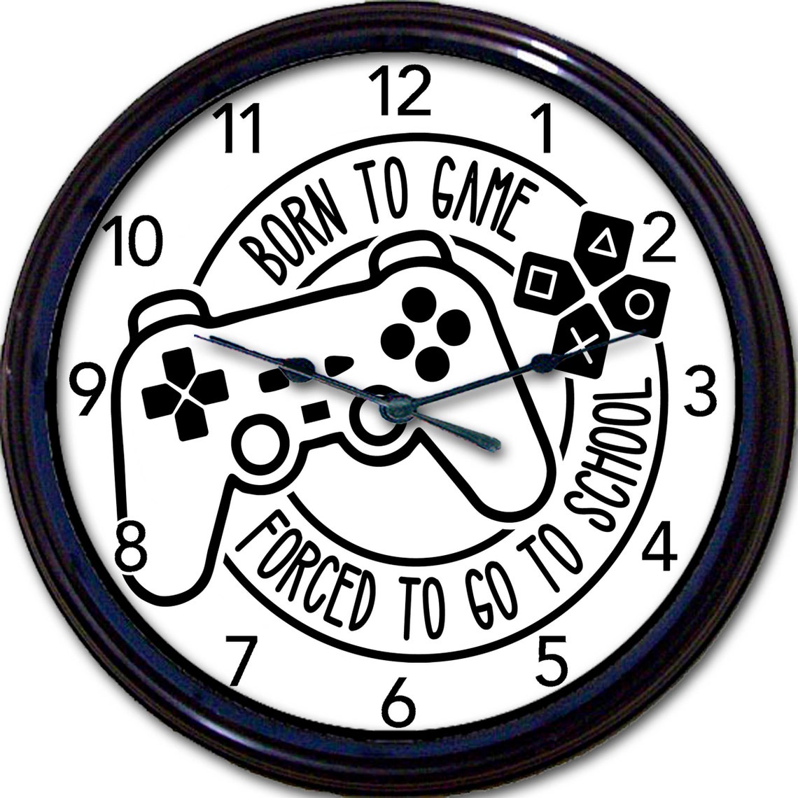 Gamer Wall Clock Arcade Video Game Born to Game Retro - Etsy