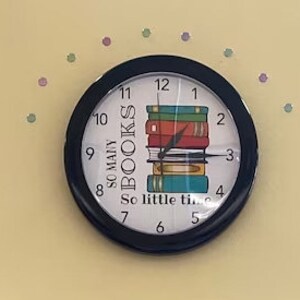 Book Clock - so Many Books so Little Time, Library Decor, Classroom ...