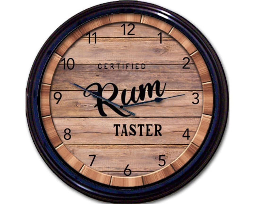 Rum Bar Clock Welcome Bar Sign, Retro Clock Wall, Rum Lover Gift ...