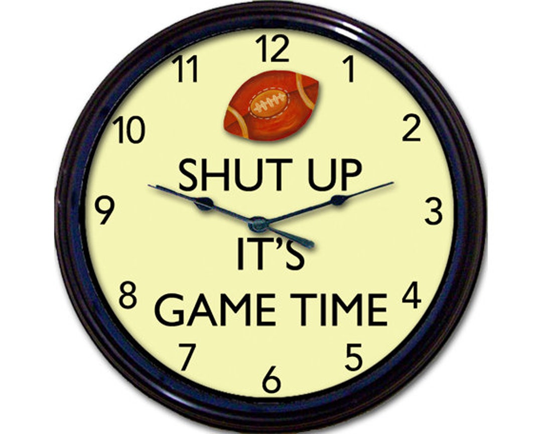 Football Wall Clock, Gift Idea, Wall Decor, Sports Lover's Gift, Home ...