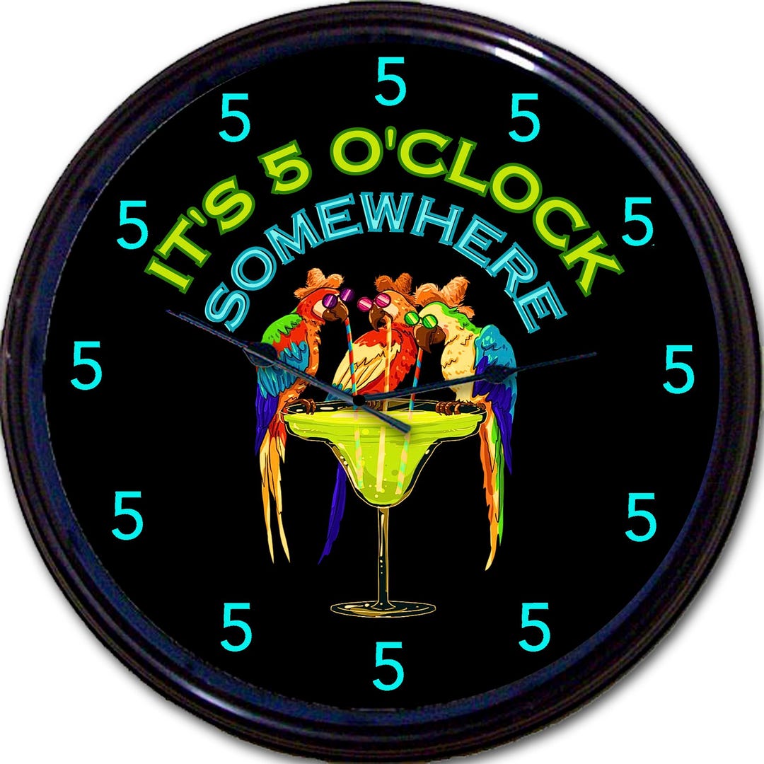 Tropical Wall Clock, Jimmy Buffett, Musical Legend, Margaritaville ...