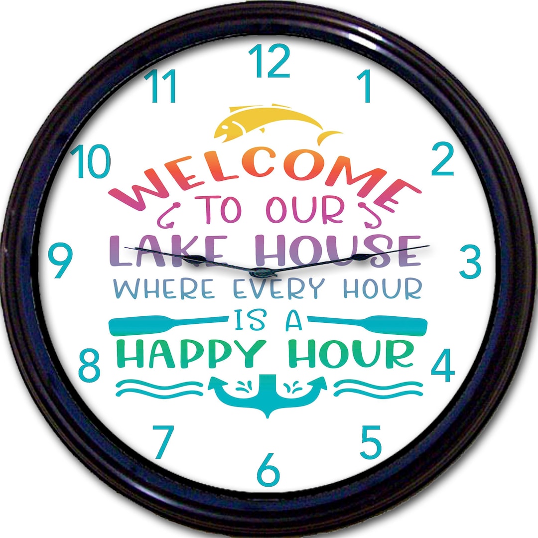 Lake House Clock - Lake Time Clock, Vacation House Decor, Lake Life ...