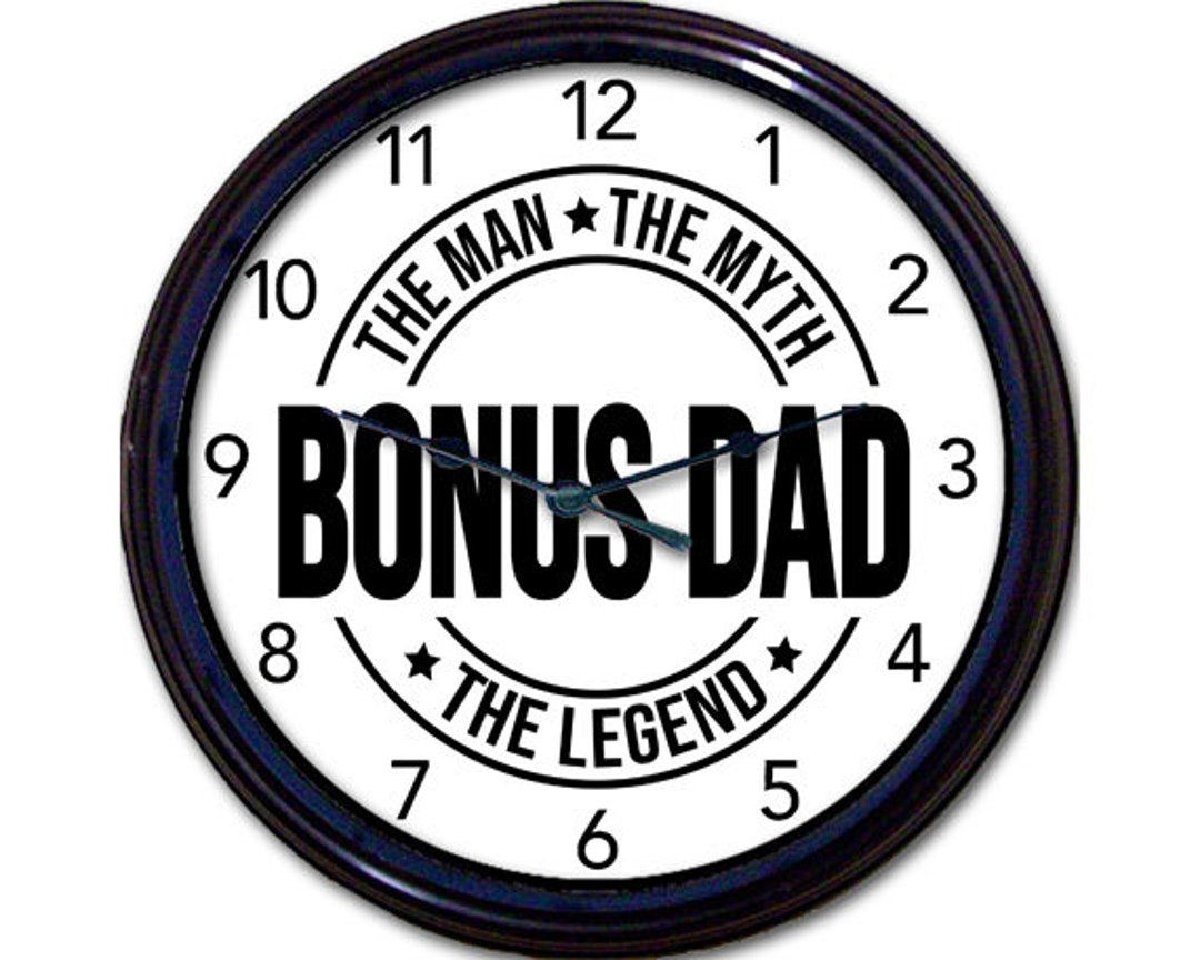 Father's Day Gift, Bonus Dad Clock, Father's Day Clock, Step Dad Clock ...