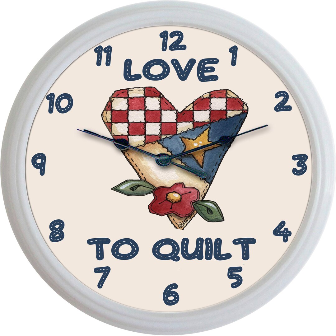 Quilter Gift, Quilt Clock, Quilting Bee, Cottagecore, Embroidery Stitch ...