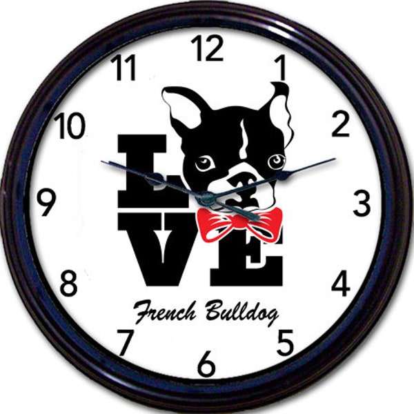 French Bulldog Clock - Etsy
