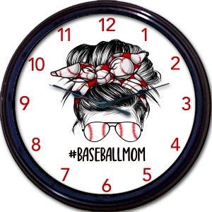 Baseball Clock - Hank Aaron Poster Clocks, MLB Decor, Atlanta Braves ...