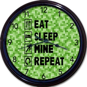 Gamer Wall Clock, Arcade Video Game, Born to Game, Handmade Geek Decor ...