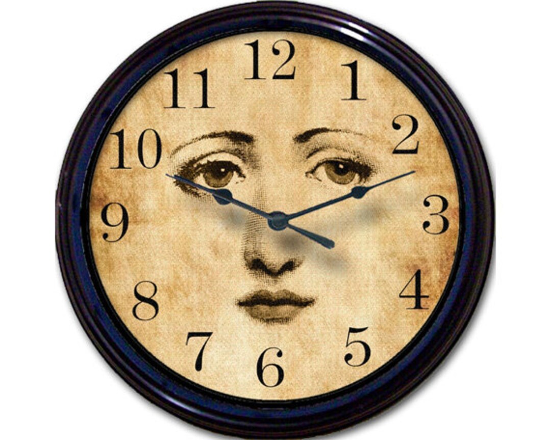 Moon Goddess Wall Clock, Lunar Moon Face Wall Clock, Celestial Bedroom ...