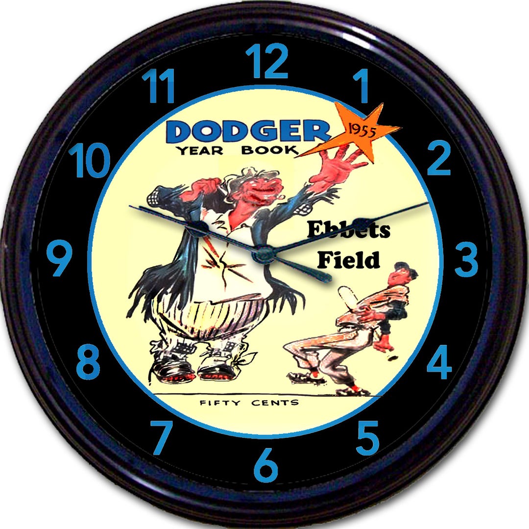 Brooklyn Dodgers 1955 World Series Clock - Vintage Baseball Gift - Etsy