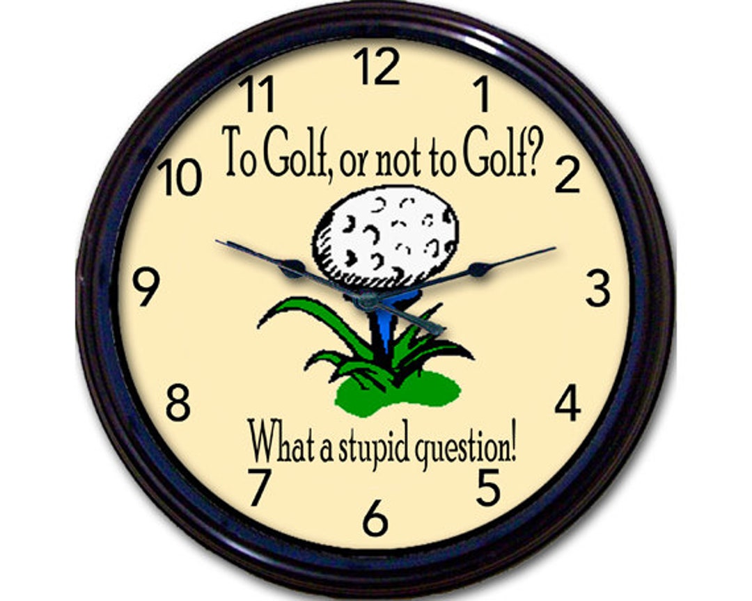 Golf Wall Clock, Gift for Golf Enthusiast, Sports Room Decor, Golf ...