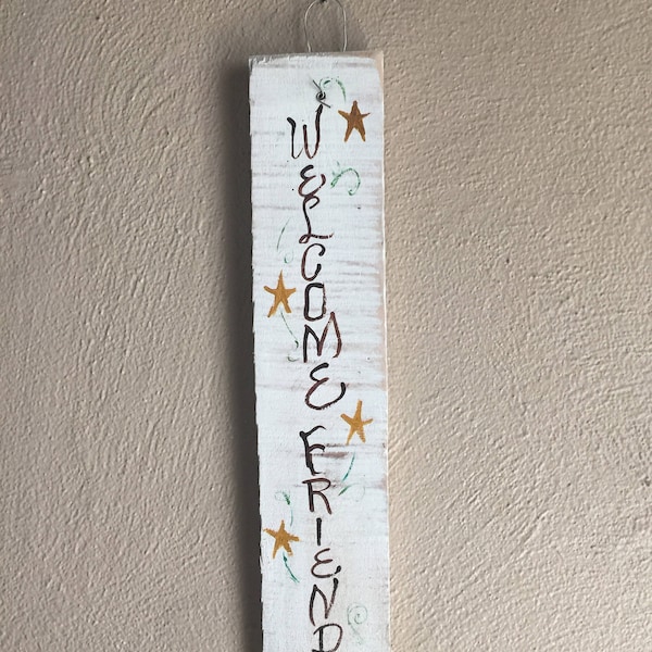 Primitive Welcome - Etsy