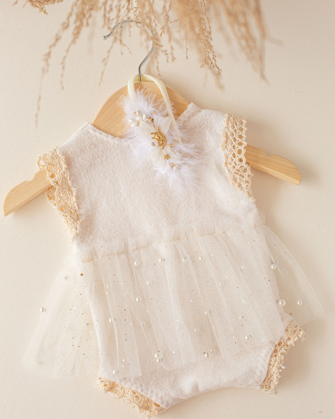 Boho Newborn Baby Girl Outfit,bohemian Style Baby Girl Props,handmade ...