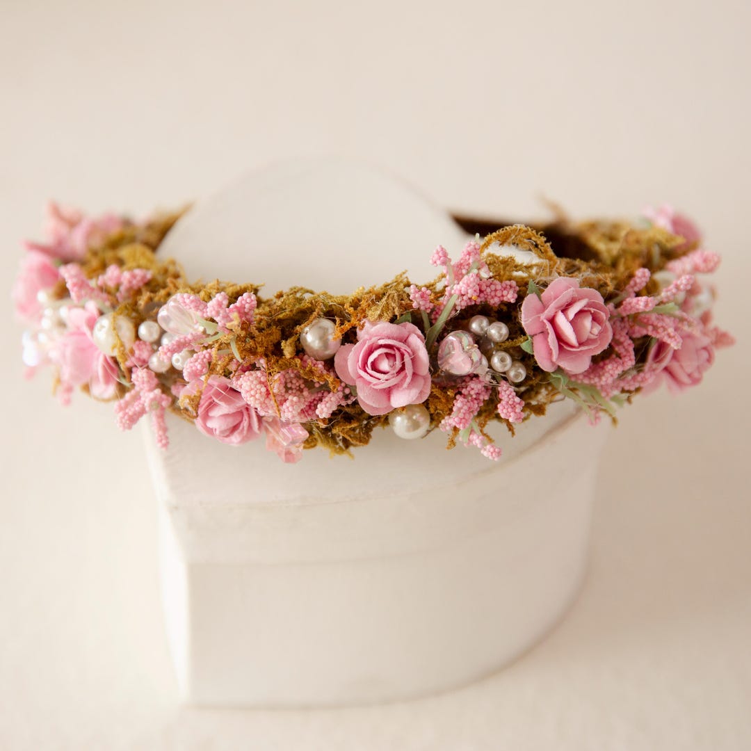 Floral Flower Diadema ,baby Halo, Baby Flower Girl Bridal Kids Crown ...